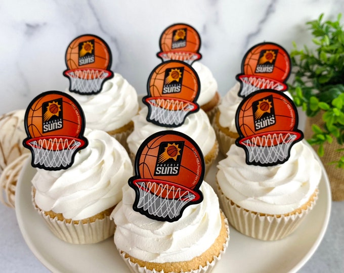 NBA PHOENIX SUNS Cupcake Topper Rings - 20 Pieces - Etsy