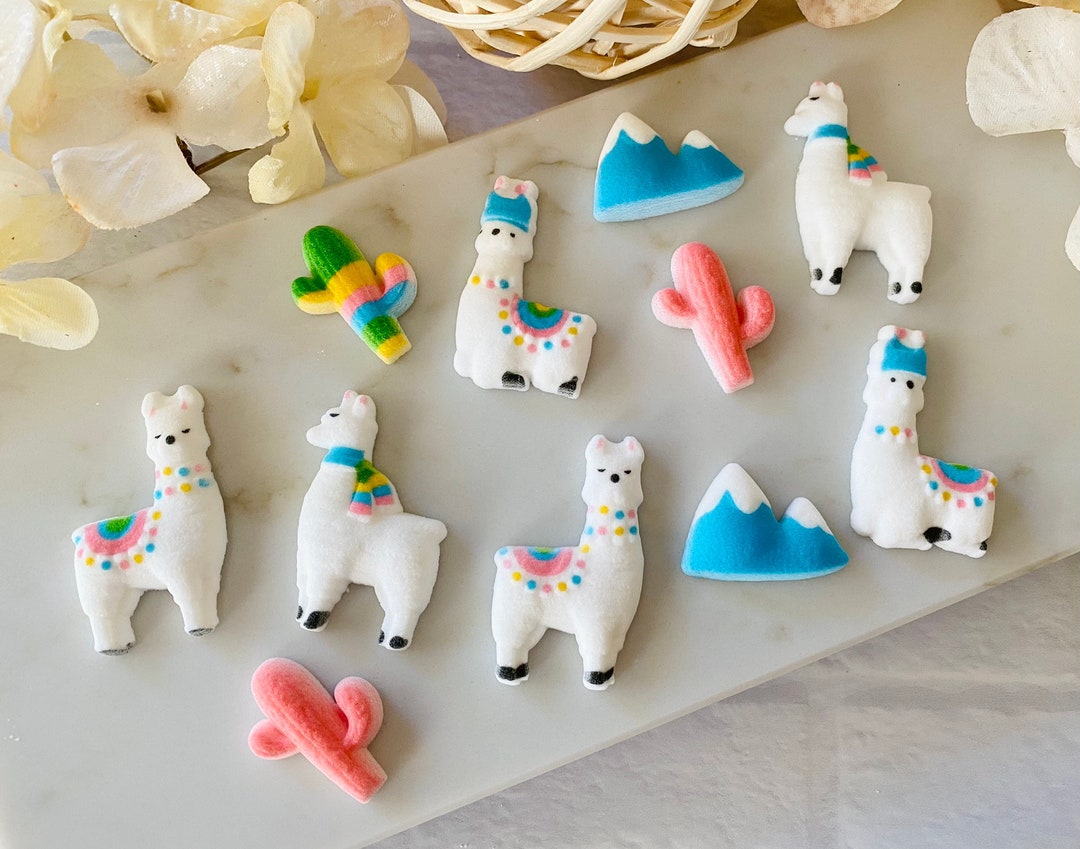 LLAMA ASSORTMENT No Prob-llama Edible Sugar Decorations - 12 Pieces ...