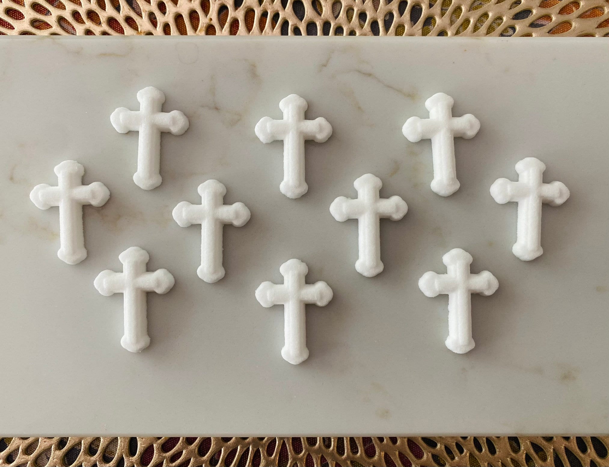WHITE CROSS Edible Sugar Decorations - 12 or 24 Pieces - for Easter ...