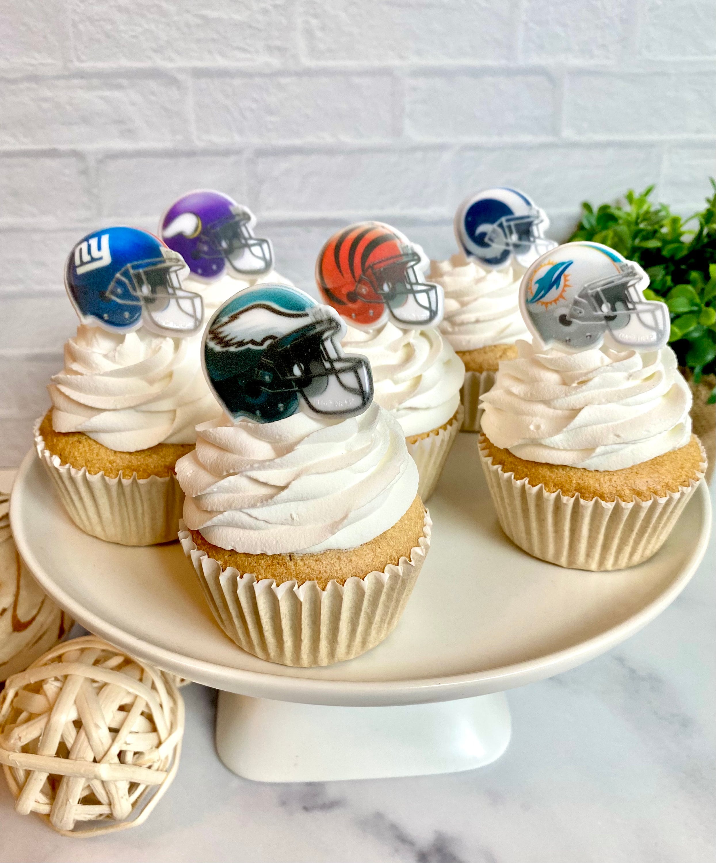 NFL FOOTBALL CUPCAKE Topper Rings for Birthdays, Parties - 12 or 24 ...