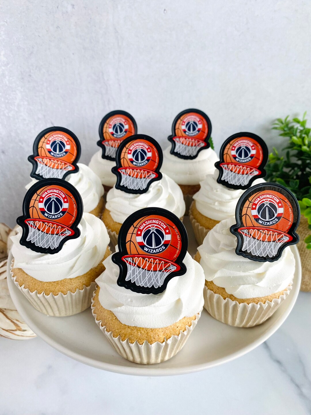 WASHINGTON WIZARDS NBA Basketball Party Playoffs Cupcake / Cake Topper ...