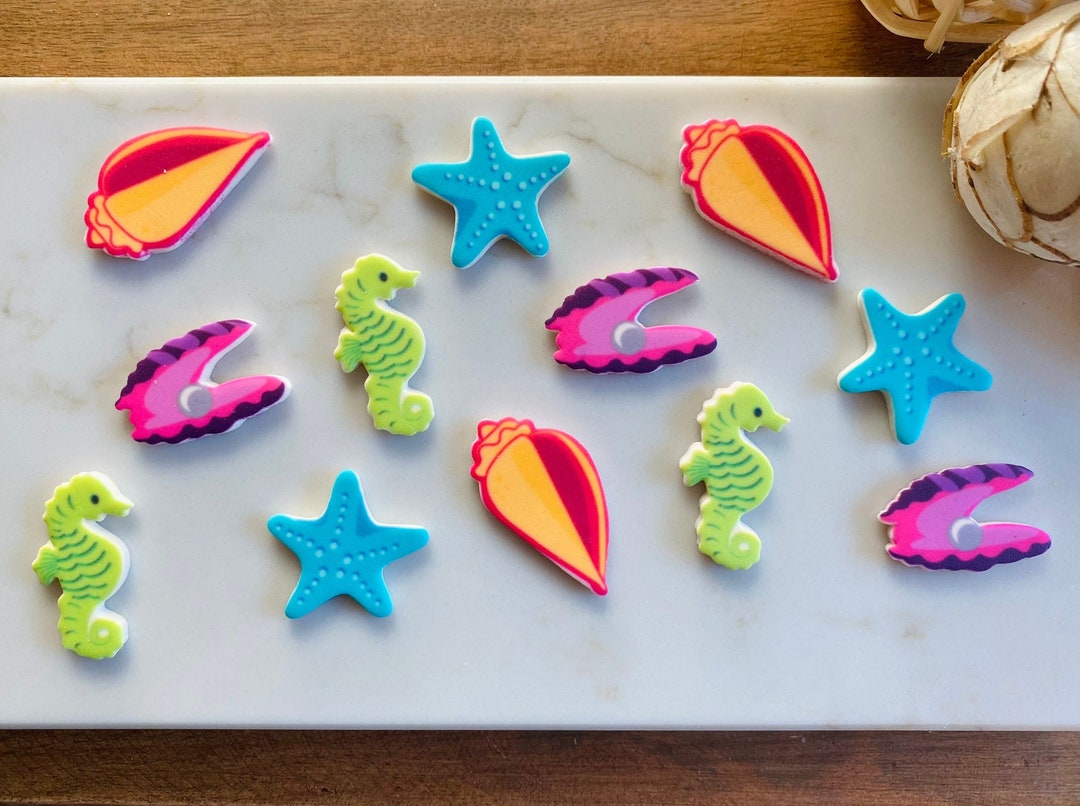 SEA LIFE MINI Edible Sweet Decorations - 12 Pieces Cupcake or Cake ...