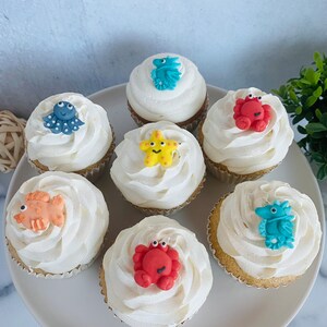 SEA LIFE Royal Icing Decorations 20 Pieces Cupcake or Cake Toppers ...