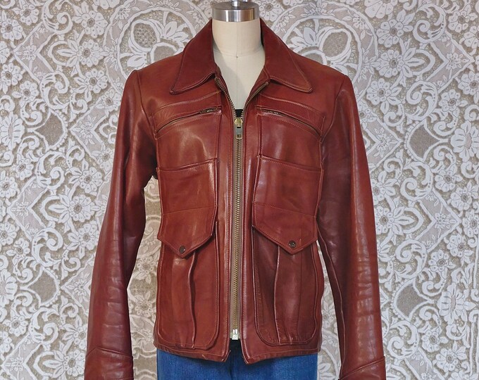 RESERVED KOK 70's Leather Jacket - Etsy