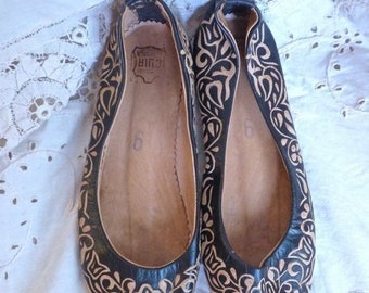 Tooled leather shoes | Etsy