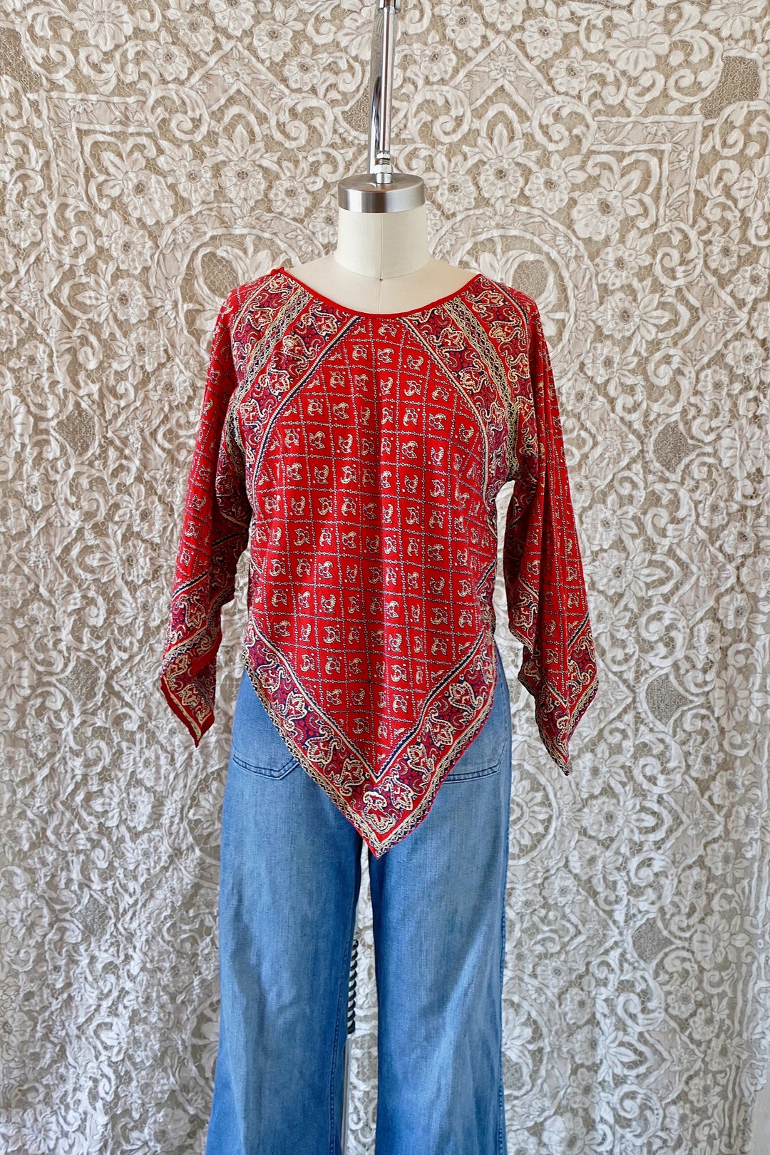 Handkerchief Hem Indian Blouse - Etsy