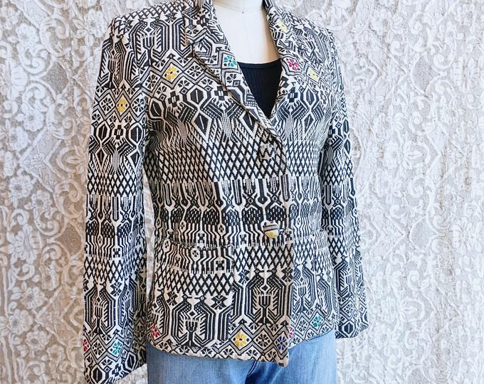 60s/70s Guatemalan Woven Embroidered Ethnic Shirt Jacket With Quetzal ...