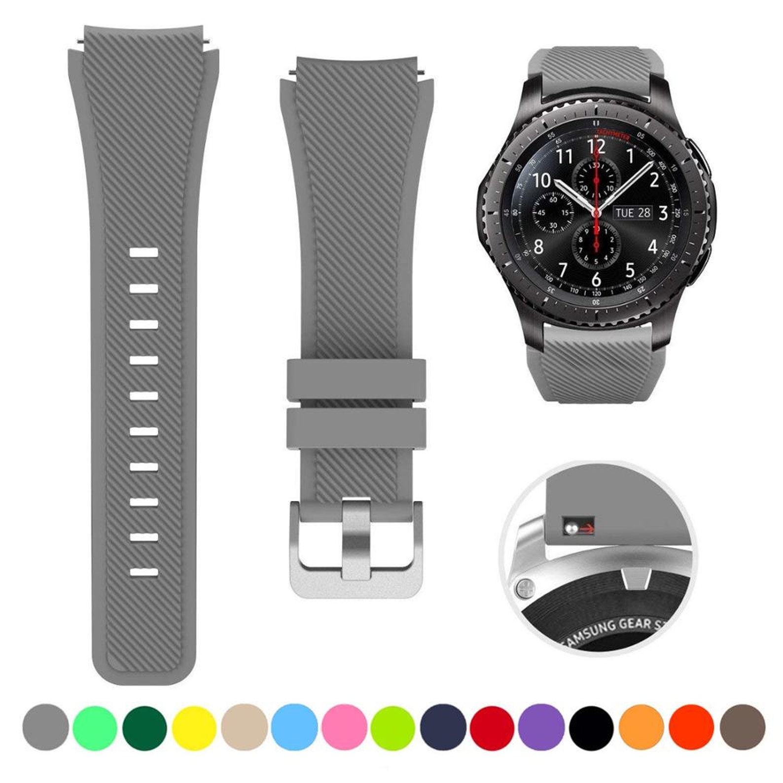 For Samsung Galaxy Watch 6 40 44 43 47 MM Silicone Strap Replacement ...