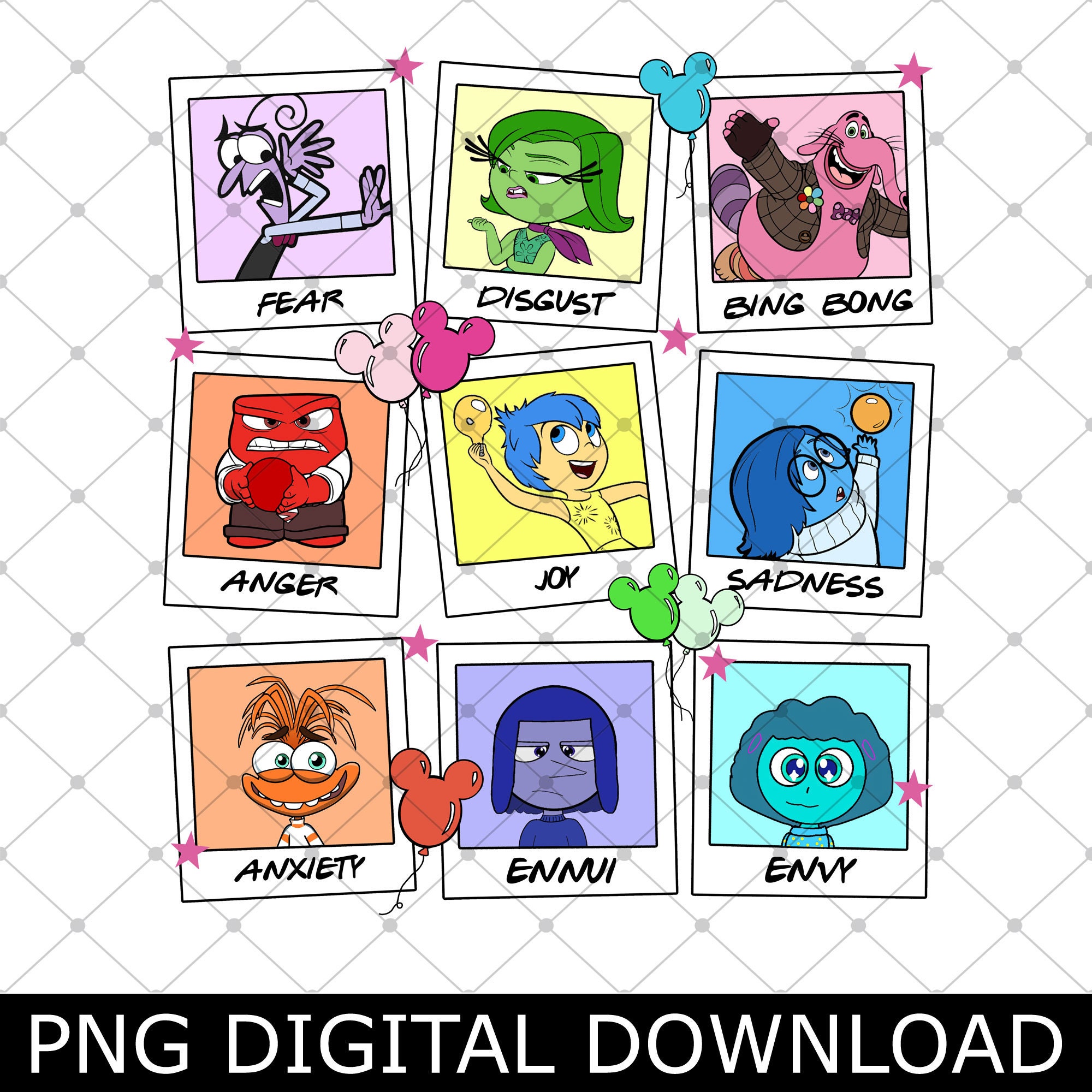 Inside Out Characters Png, Inside Out 2 Movie 2024 Png, Family Vacation ...