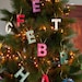 Christmas Felt Pattern Letter Ornament BUNDLE: Full Alphabet DIY ...