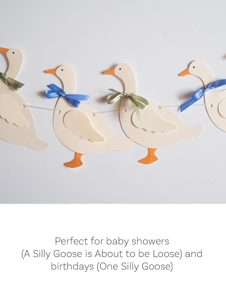 Silly Goose Garland PDF SVG Pattern: Baby Shower, First Birthday ...