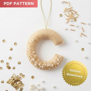 Letter C Felt Ornament - Etsy