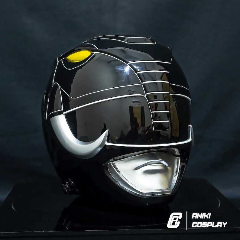 ANIKI Black Ranger MMPR Cosplay Collectible Helmet Mask - Etsy