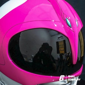 ANIKI Pink MMPR Ranger Cosplay Helmet Mask Collectible Replica - Etsy