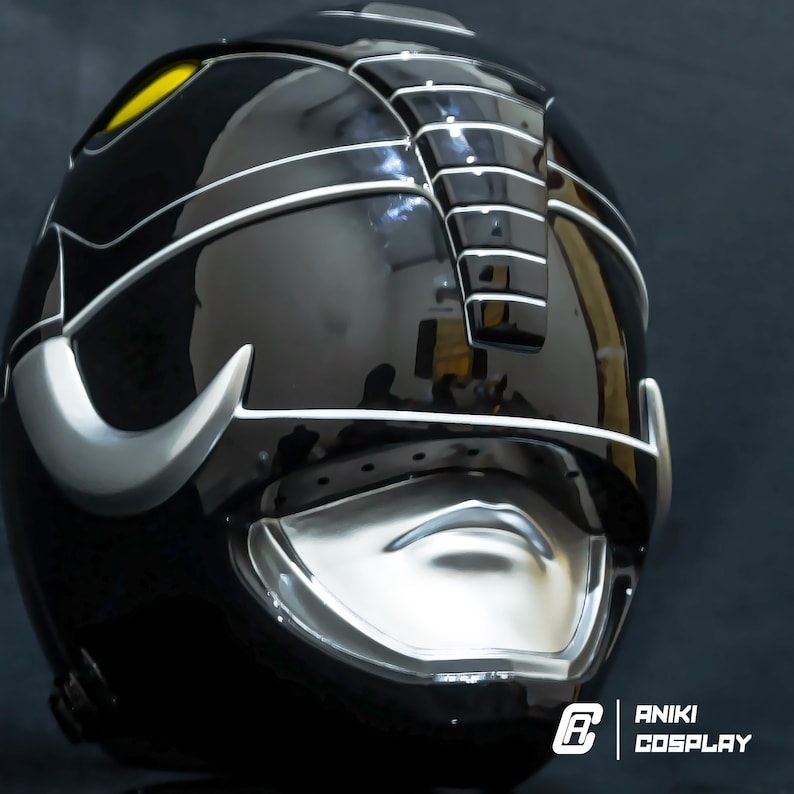 ANIKI Black Ranger MMPR Cosplay Collectible Helmet Mask - Etsy