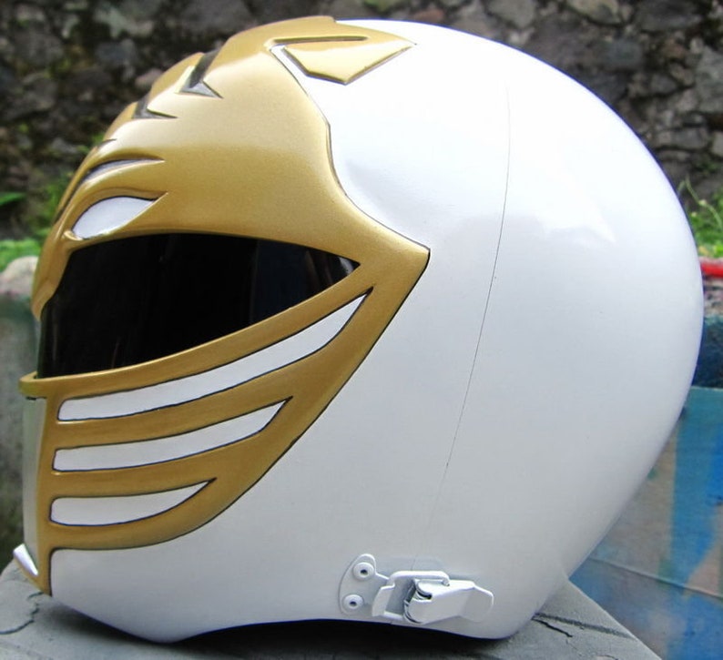 ANIKI White Ranger Cosplay MMPR HELMET - Etsy