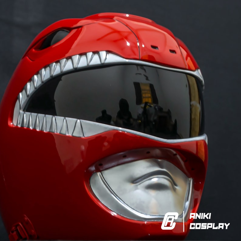 ANIKI Red MMPR Power Ranger Cosplay Helmet Mask Collectible - Etsy