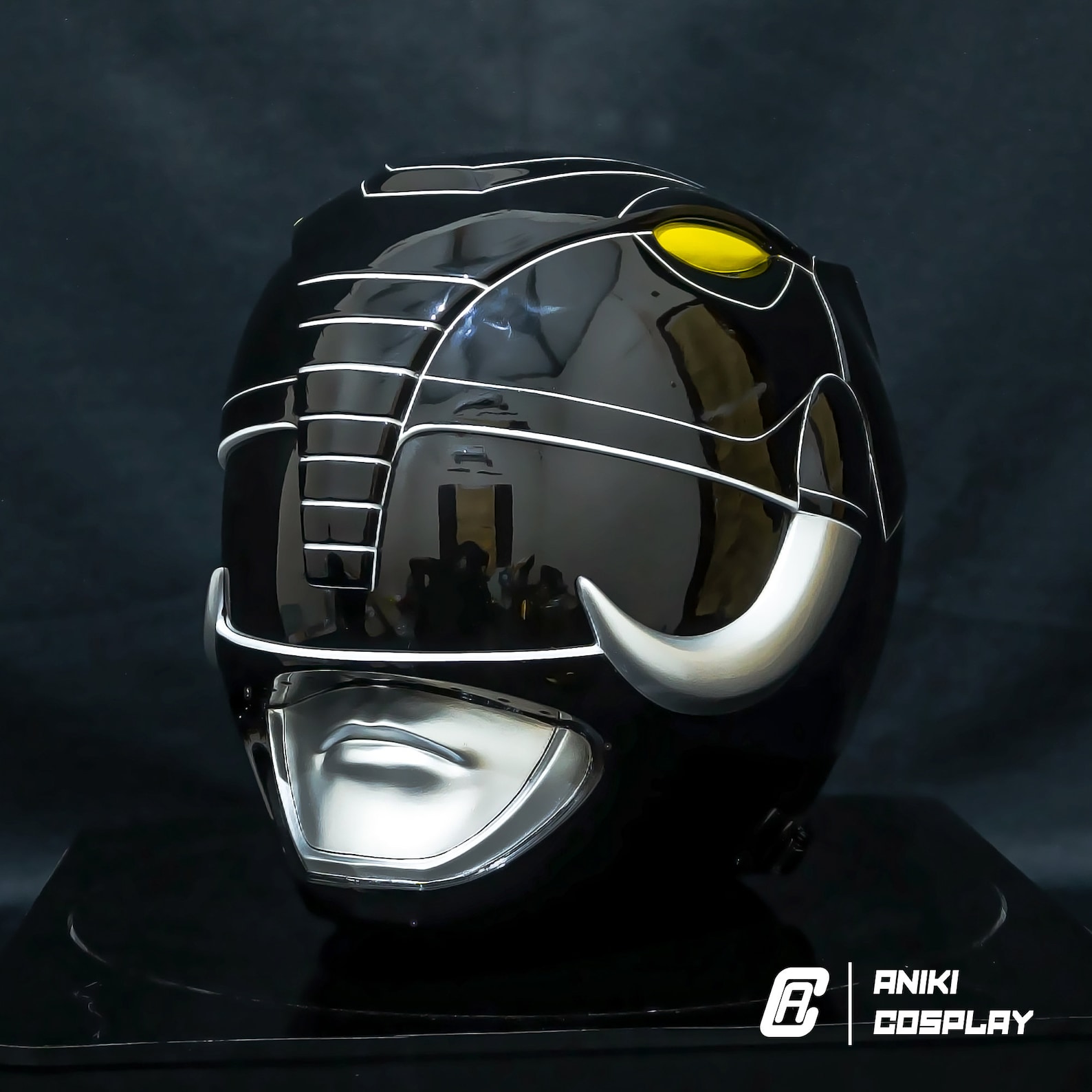 ANIKI Black Ranger MMPR Cosplay Collectible Helmet Mask - Etsy