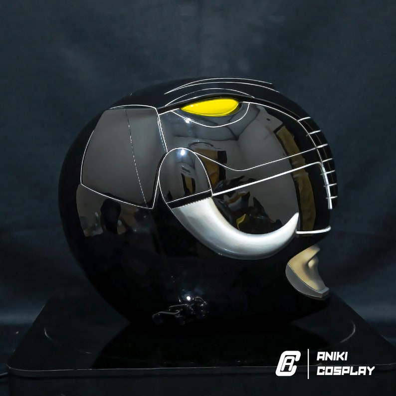 ANIKI Black Ranger MMPR Cosplay Collectible Helmet Mask - Etsy
