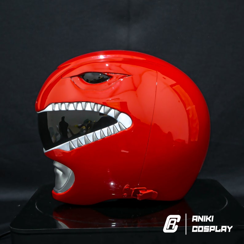 ANIKI Red MMPR Power Ranger Cosplay Helmet Mask Collectible - Etsy