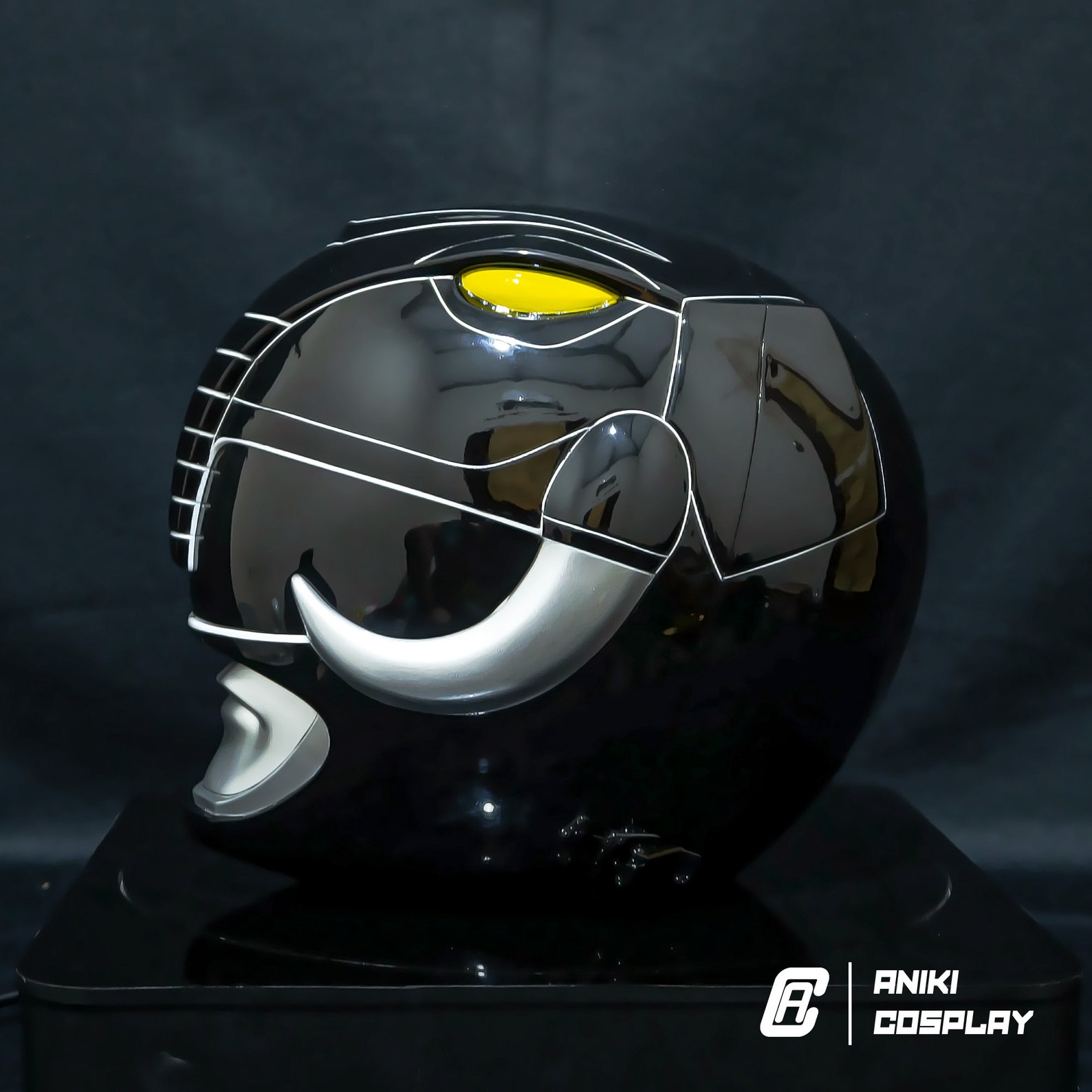 ANIKI Black Ranger MMPR Cosplay Collectible Helmet Mask - Etsy