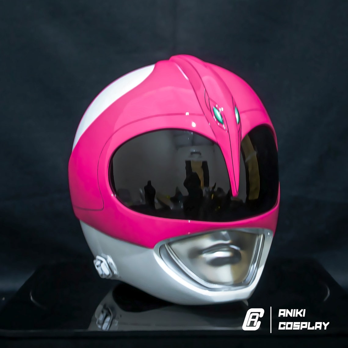 ANIKI Pink MMPR Ranger Cosplay Helmet Mask Collectible Replica - Etsy