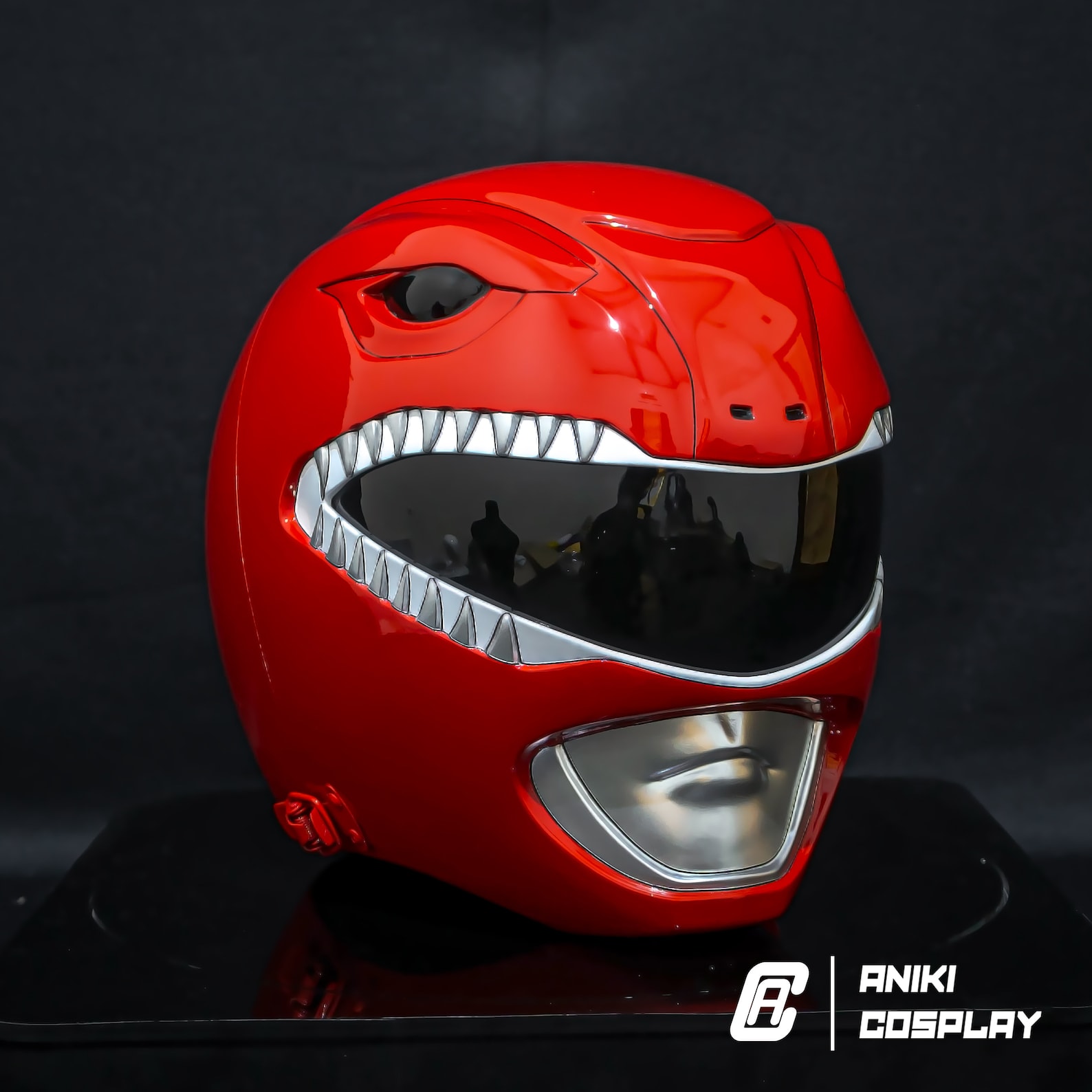 ANIKI Red MMPR Power Ranger Cosplay Helmet Mask Collectible - Etsy
