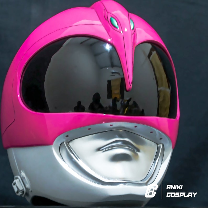 ANIKI Pink MMPR Ranger Cosplay Helmet Mask Collectible Replica - Etsy