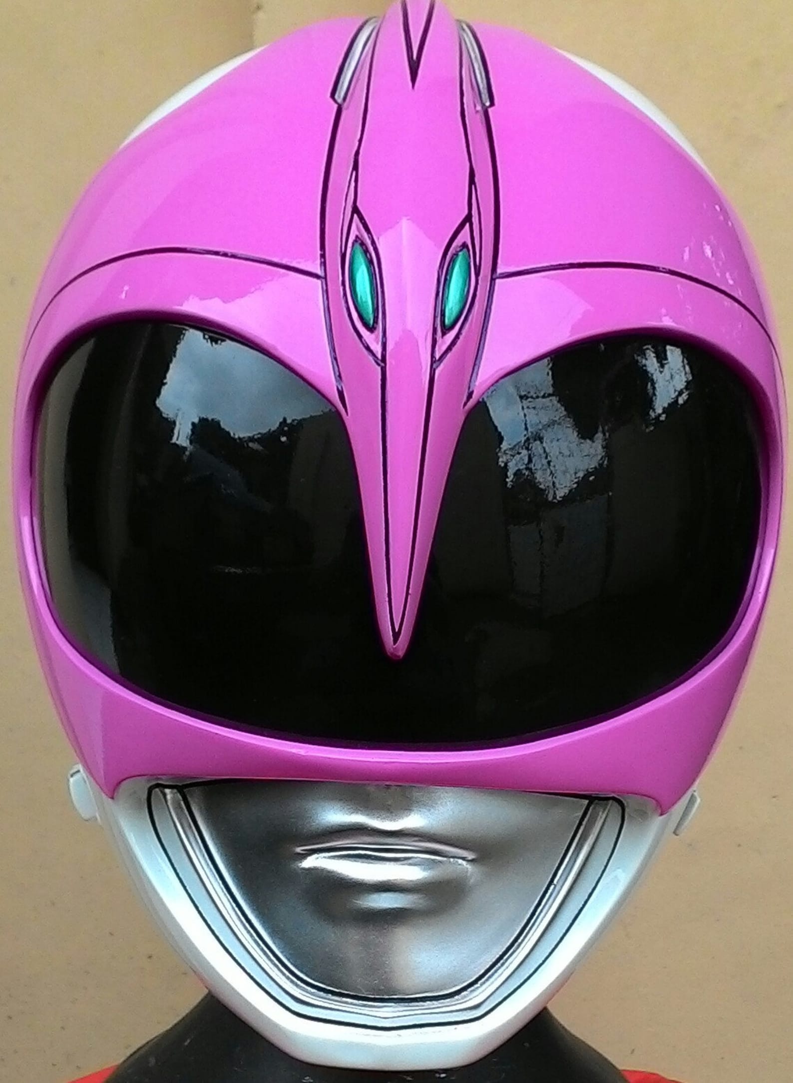 ANIKI Pink MMPR Ranger Cosplay Helmet Mask | Etsy