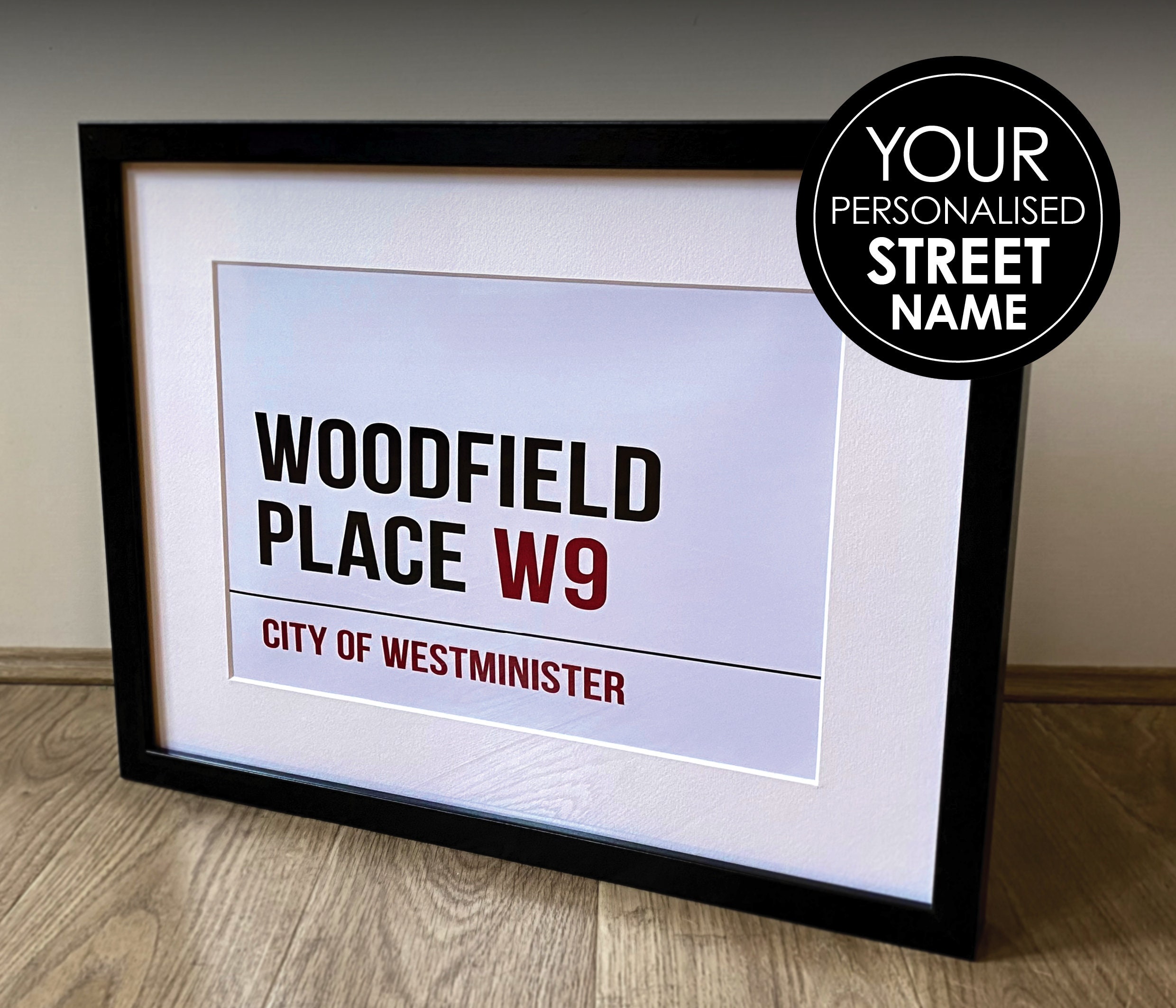 London Themed Street Sign | PERSONALISED: Family or Street Name ...