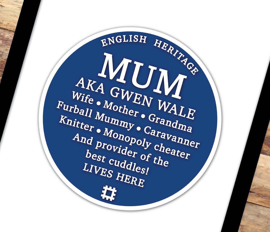 Blue Plaque Themed Print - for All Occasions - PERSONALISED With the ...