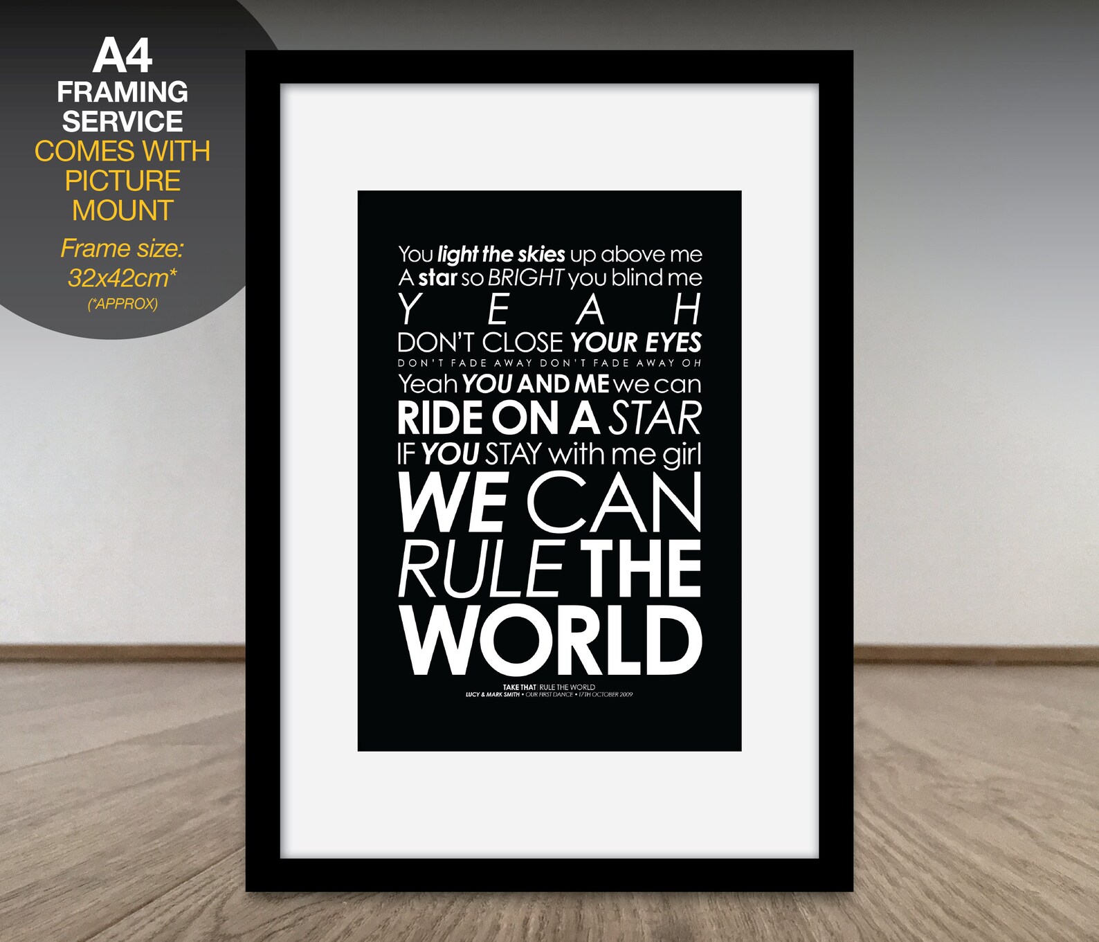 Take That Rule the World LYRICS Print 1st Verse. Option to - Etsy UK