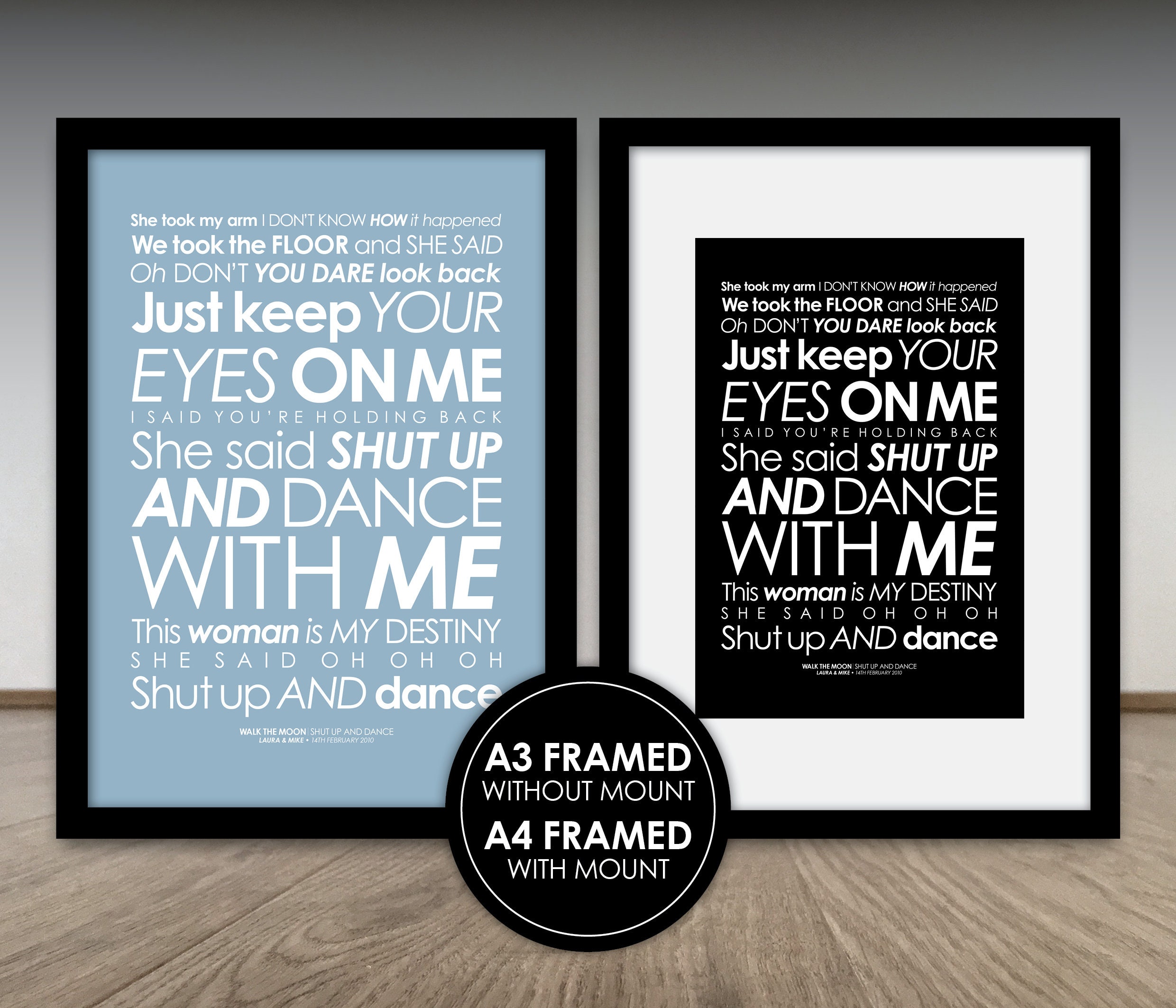 Walk the Moon Shut up and Dance LYRICS Print Optional - Etsy UK