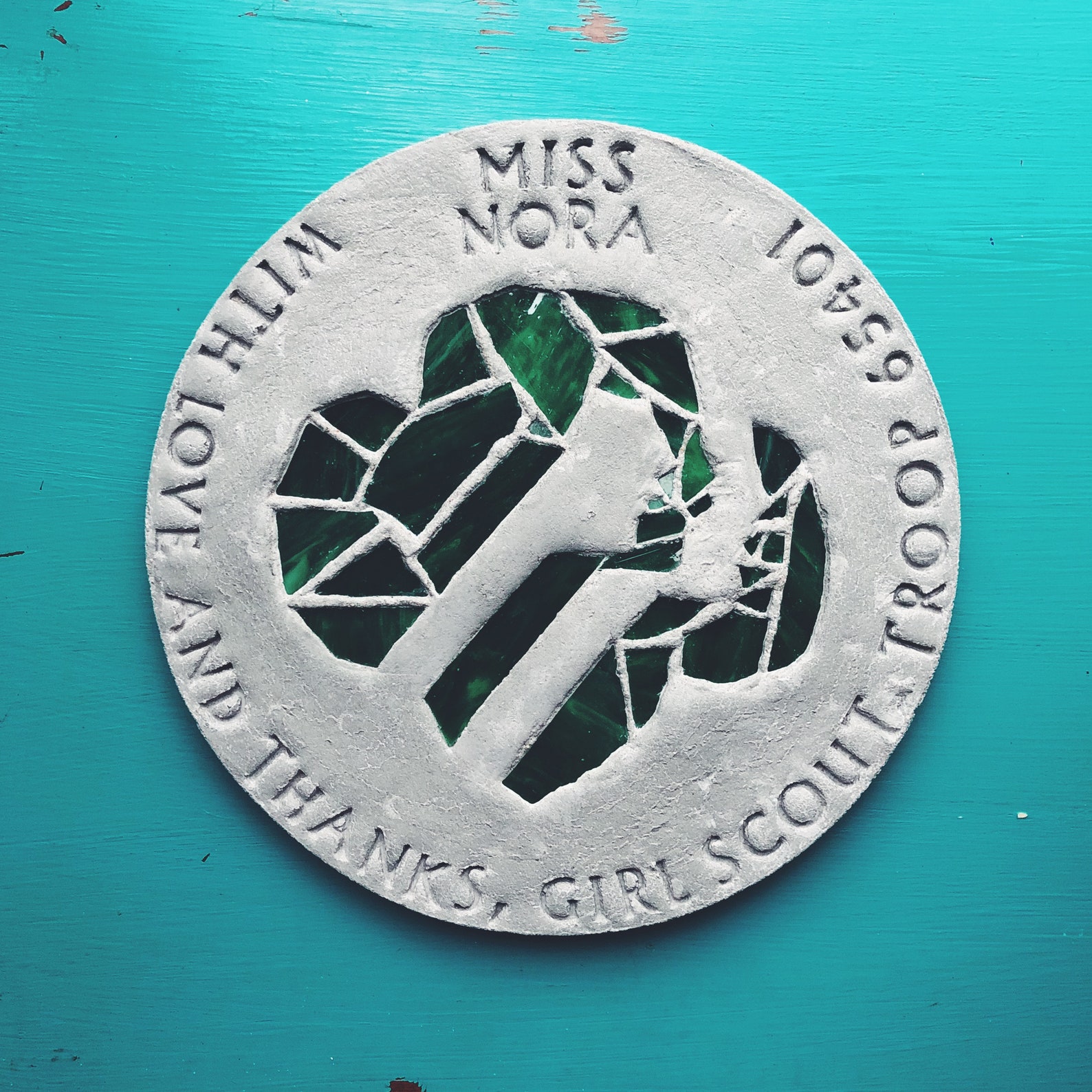 Personalized Garden Stepping Stone With Mosaic Glass Custom - Etsy