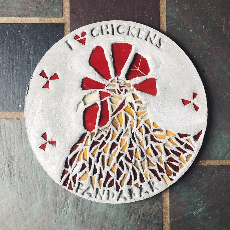 Personalized Garden Stepping Stone With Mosaic Glass Custom - Etsy