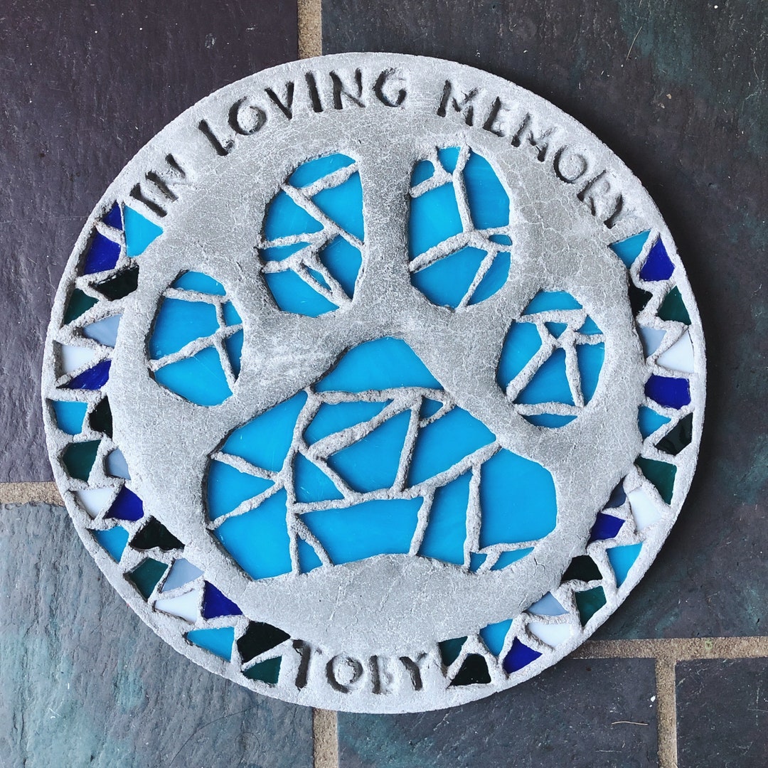 Personalized Garden Stepping Stone With Mosaic Glass Custom Image ...
