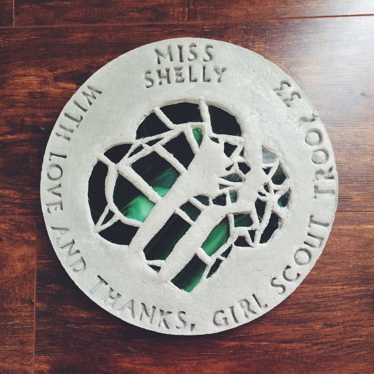 Personalized Garden Stepping Stone With Mosaic Glass Custom - Etsy
