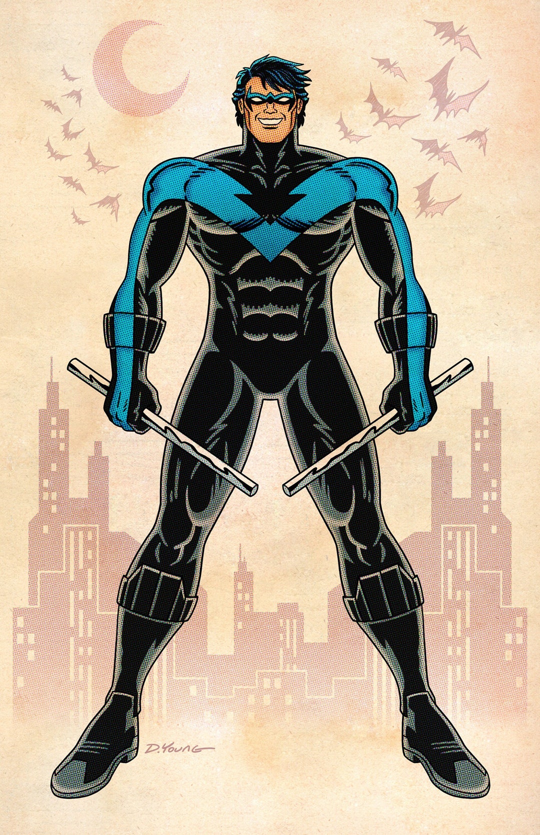 Nightwing, Signed 11 X 17 Color Print by Darryl Young - Etsy