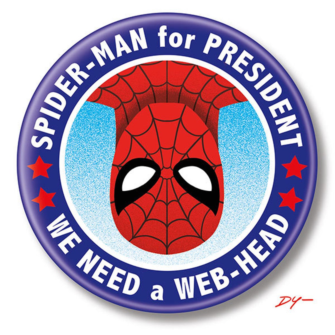 Spider-man for President 2.25 Inch Button Pin - Etsy