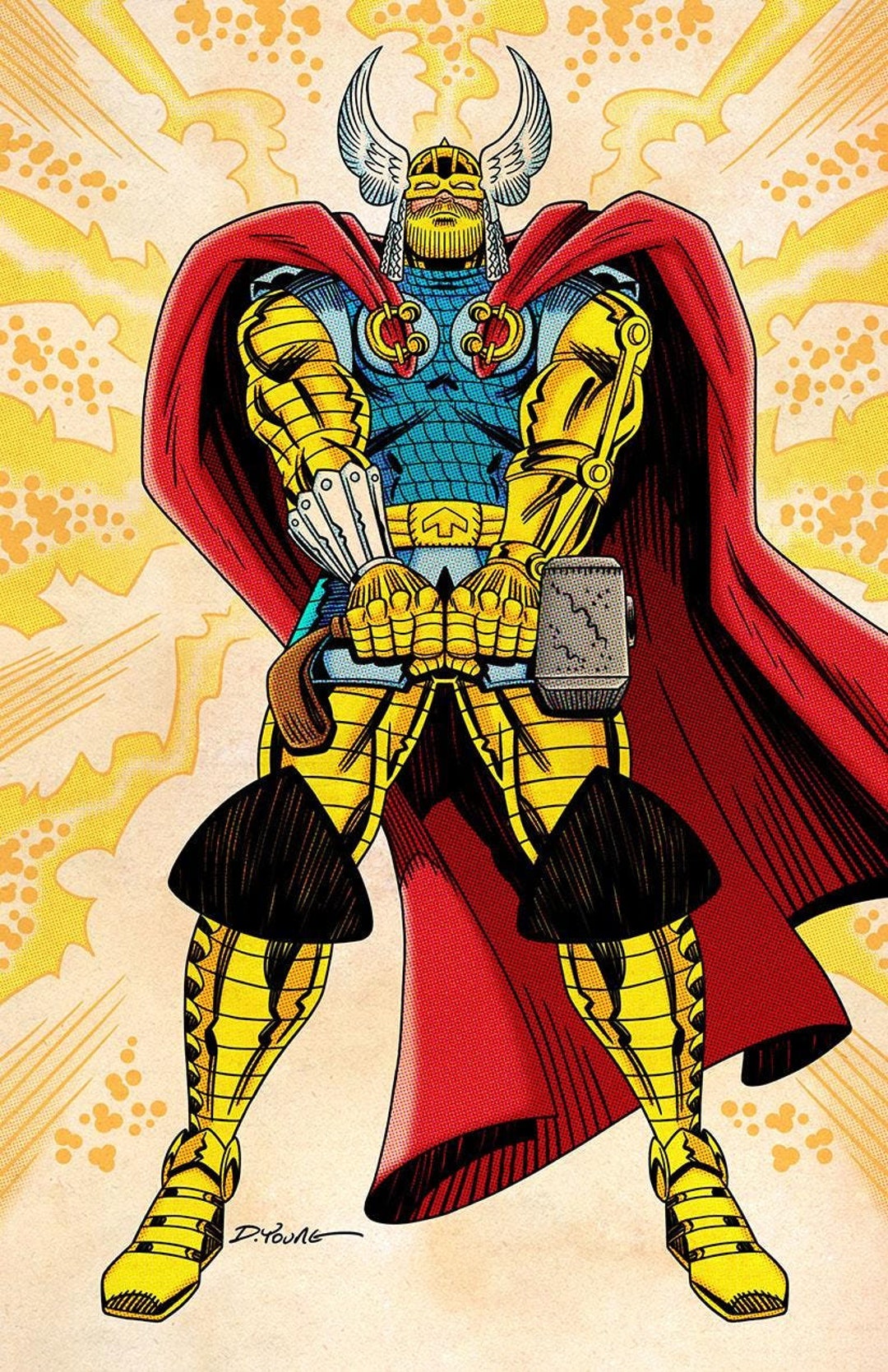 Thor: Battle Armor, Signed 11 X 17 Color Print by Darryl Young - Etsy