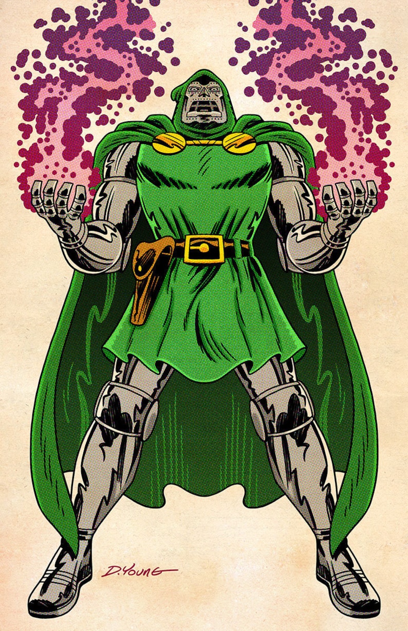 Dr. Doom, Signed 11 X 17 Color Print by Darryl Young - Etsy