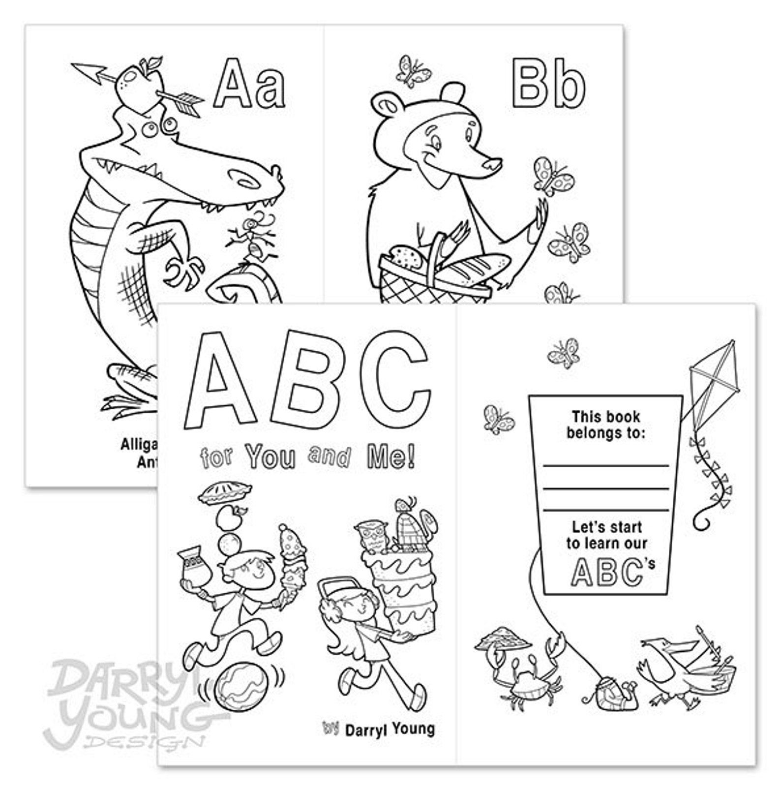 Alphabet Coloring Book Digital Printable ABC for You and Me - Etsy
