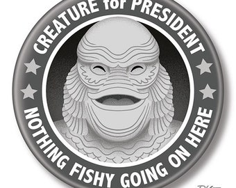 Gamera for President 2.25 Inch Button Pin Pinback | Etsy