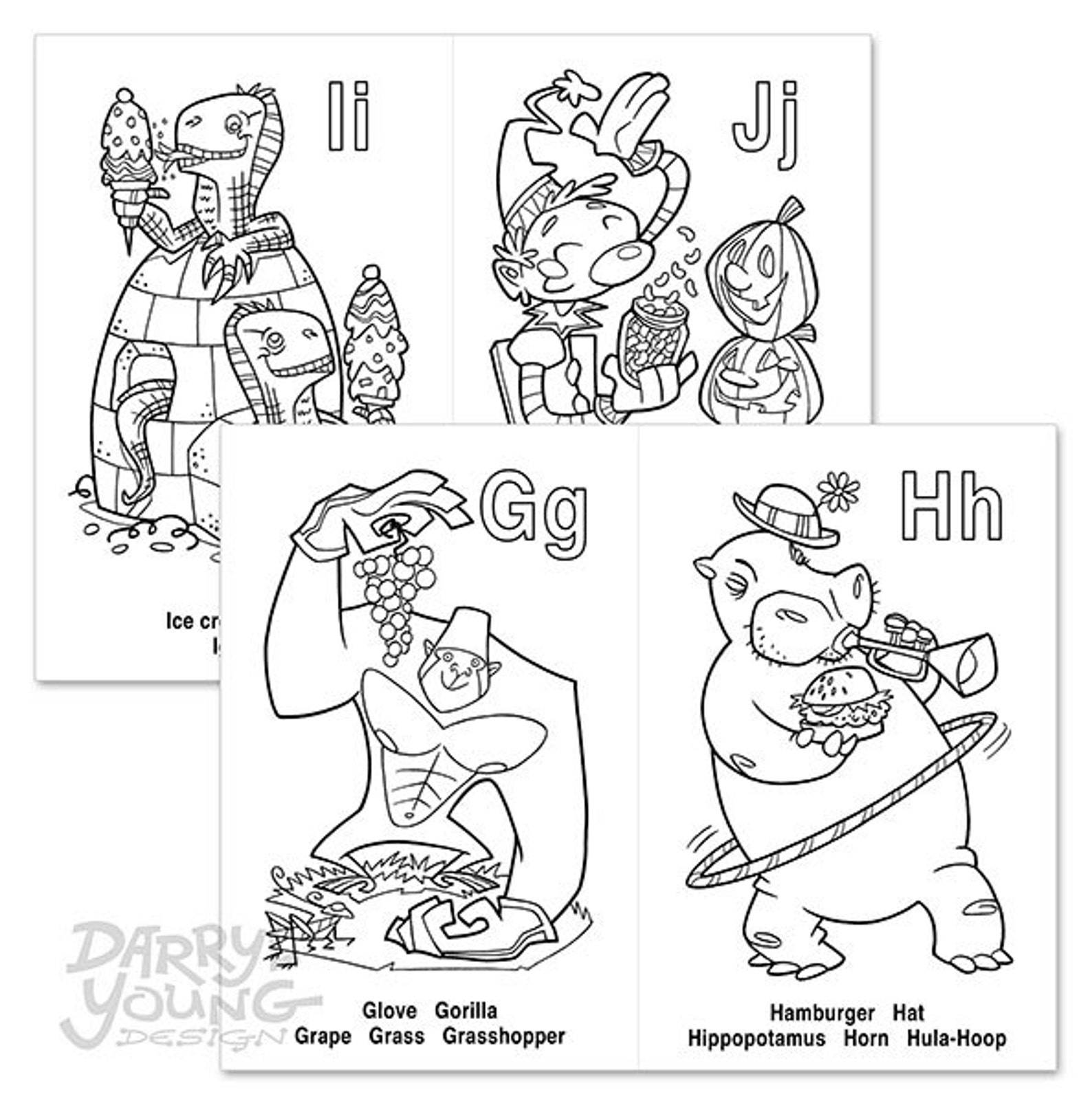 Alphabet Coloring Book Digital Printable ABC for You and Me - Etsy