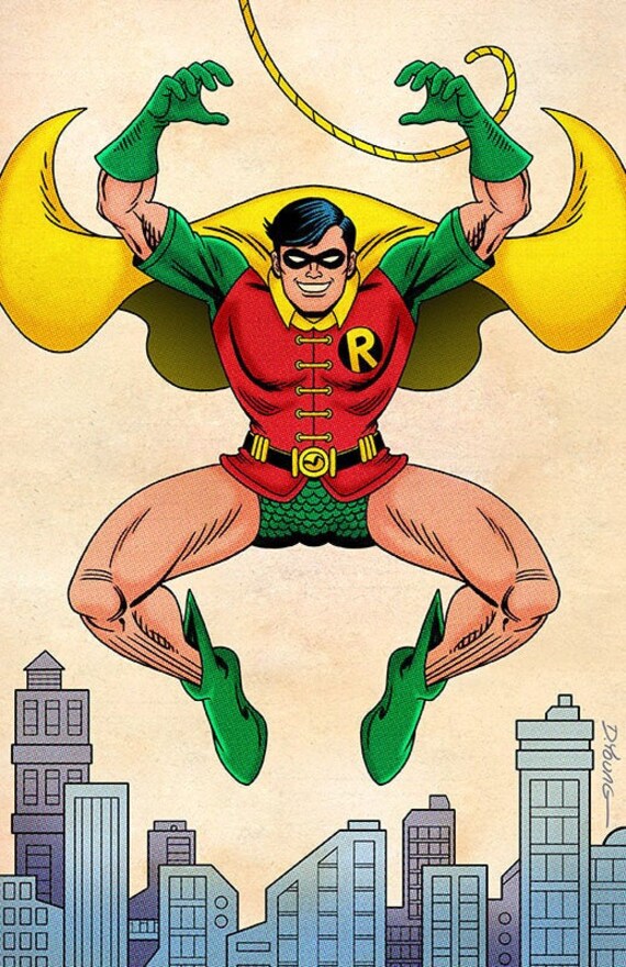 Robin Signed 11 x 17 Color Print by Darryl Young | Etsy