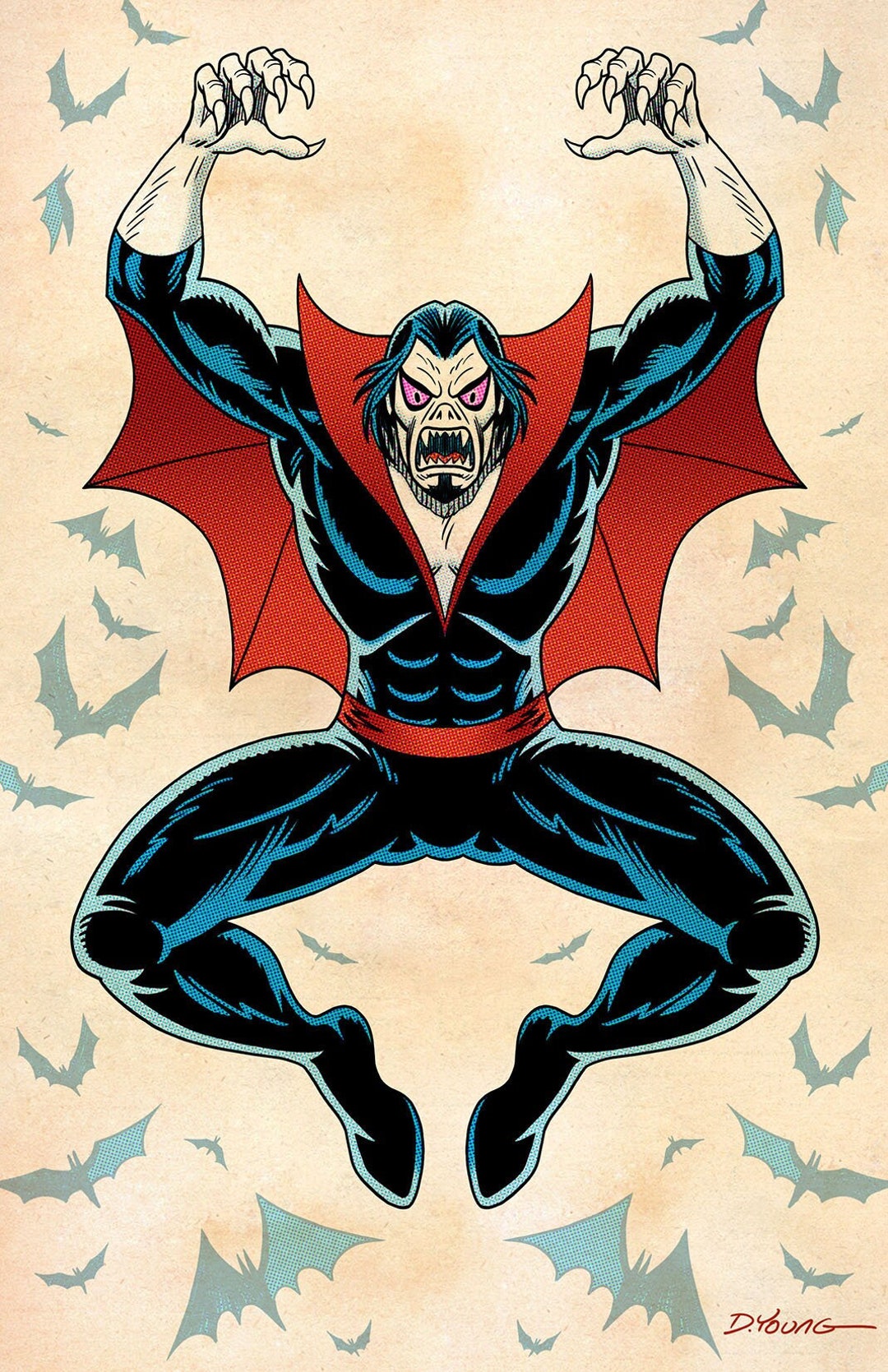 Morbius the Living Vampire, Signed 11 X 17 Color Print by Darryl Young ...