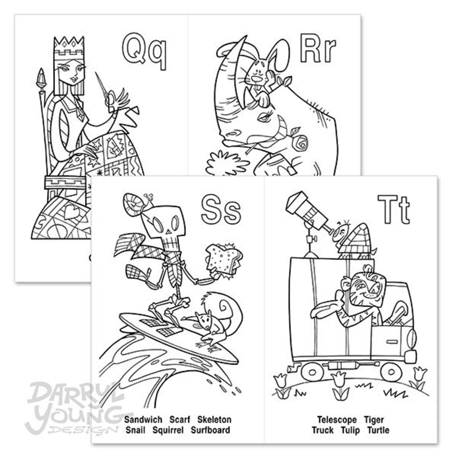 Alphabet Coloring Book Digital Printable ABC for You and Me - Etsy