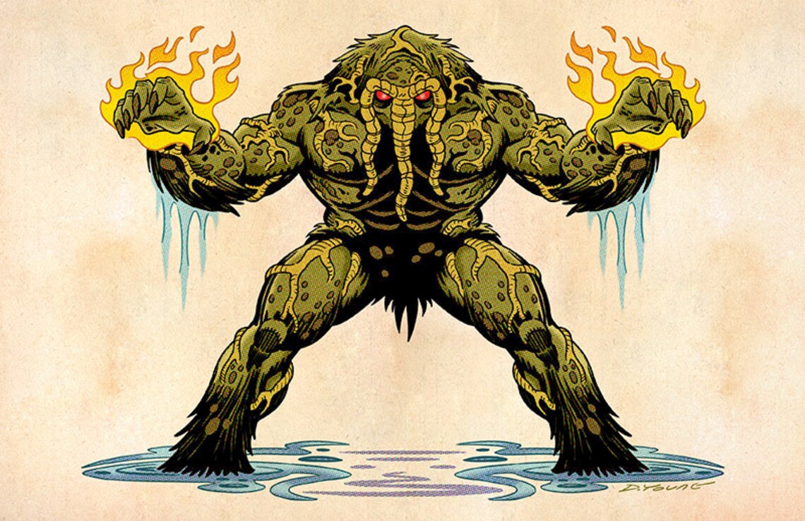 Man-thing Signed 11 X 17 Color Print by Darryl Young | Etsy