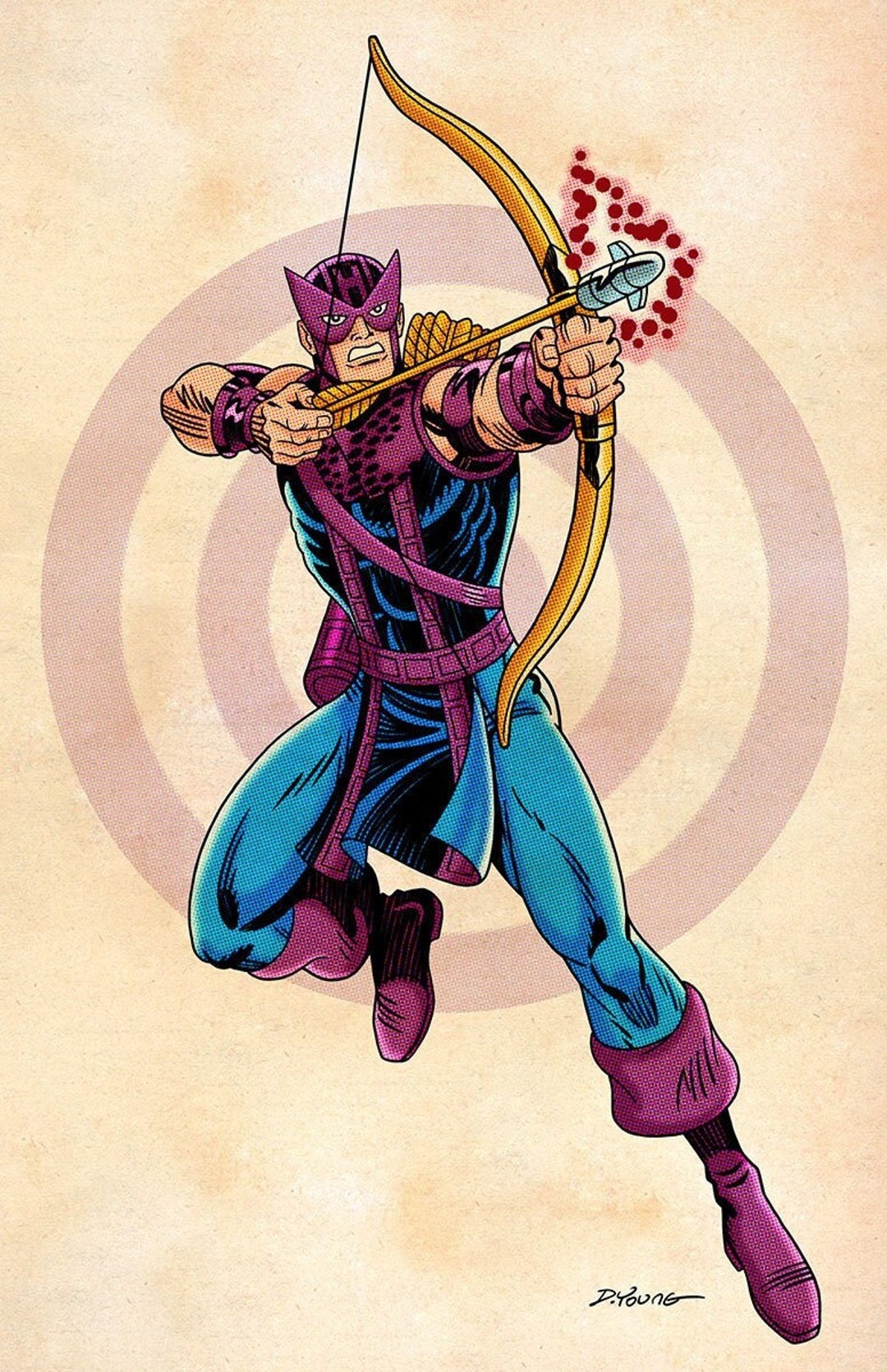 Hawkeye, Signed 11 X 17 Color Print by Darryl Young - Etsy