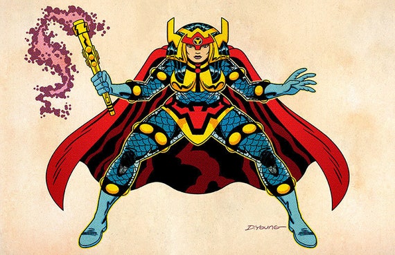 Big Barda Signed 11 X 17 Color Print by Darryl Young | Etsy